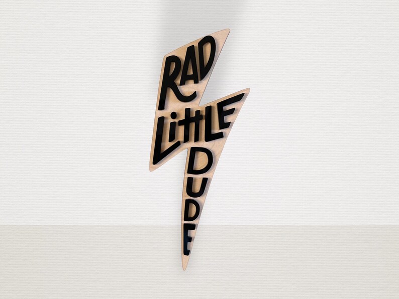 Rad Little Dude Lightning Bolt Sign - Etsy
