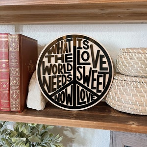 Peace & Love Sign - Etsy