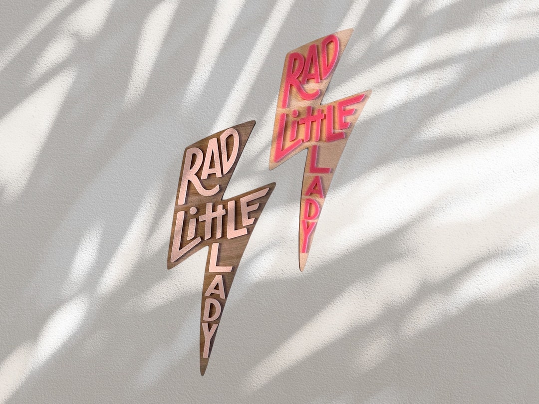Rad Little Lady Lightning Bolt Sign - Etsy