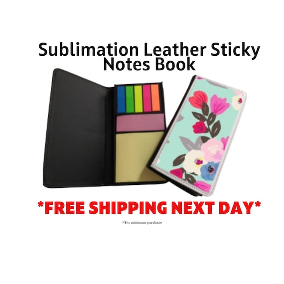 Sublimation Leather Sticky Note Book/ Sublimation Journal / | Etsy