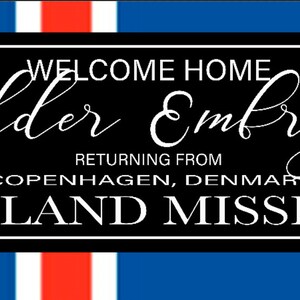 Missionary Welcome Home Banner, Personalized Digital File, Welcome Home ...