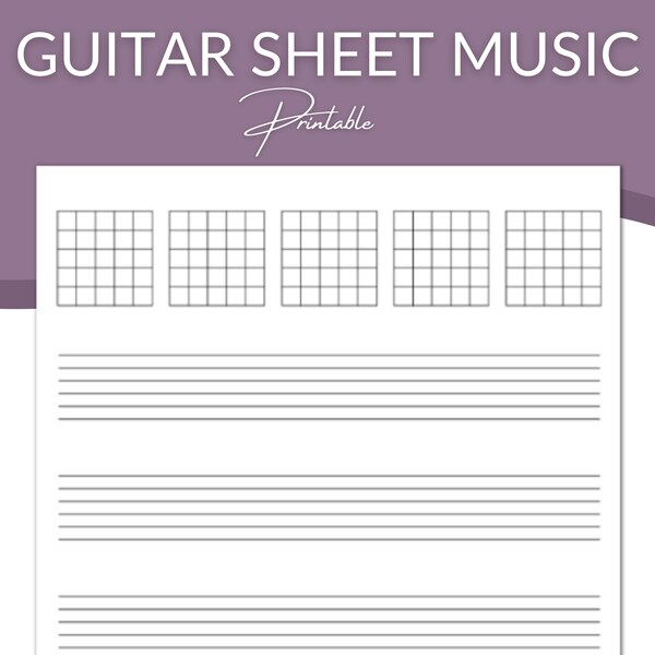 Blank Guitar Tab Sheet - Etsy