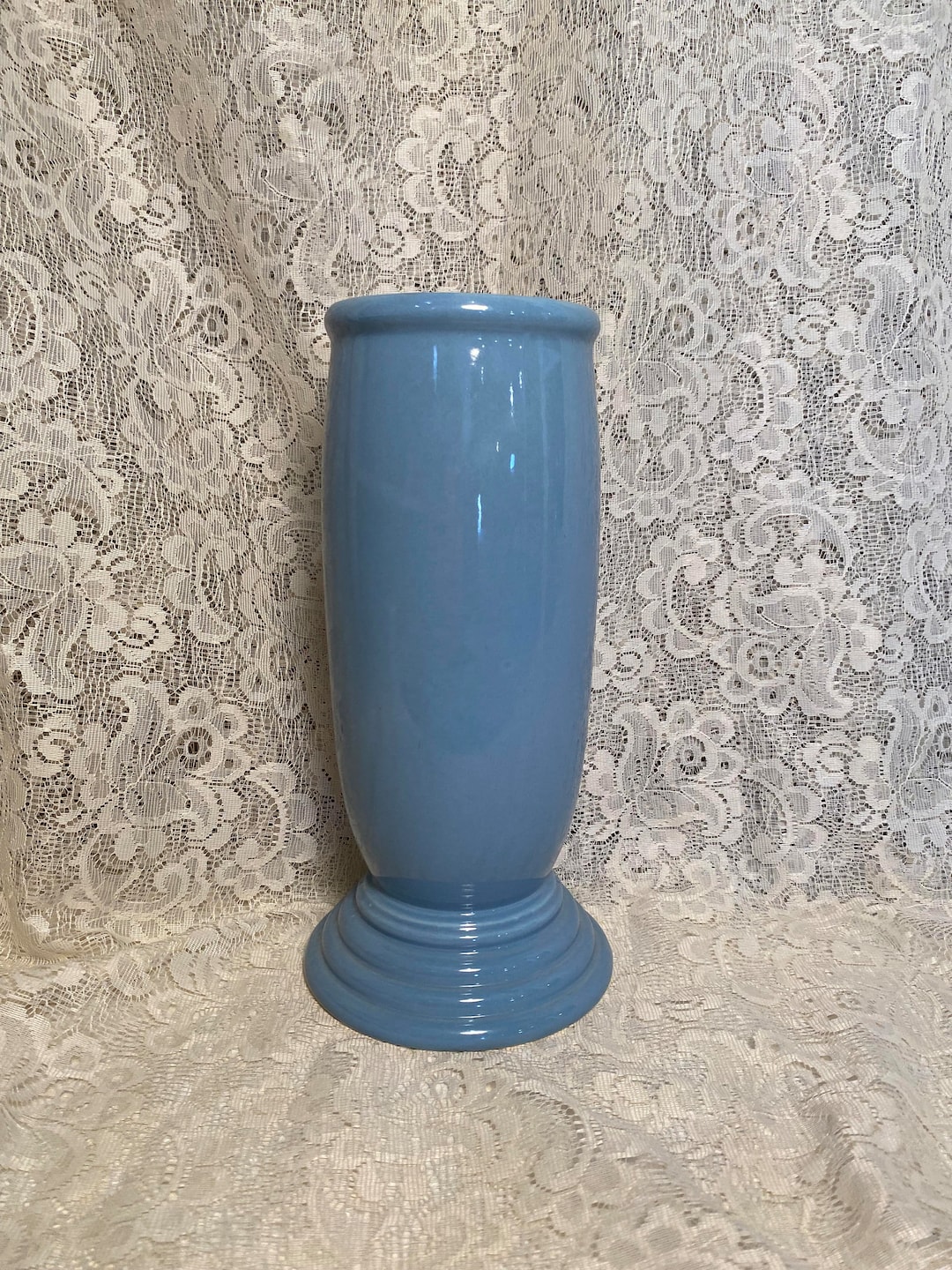 Vintage Tiffany Blue Fiestaware Vase - Etsy
