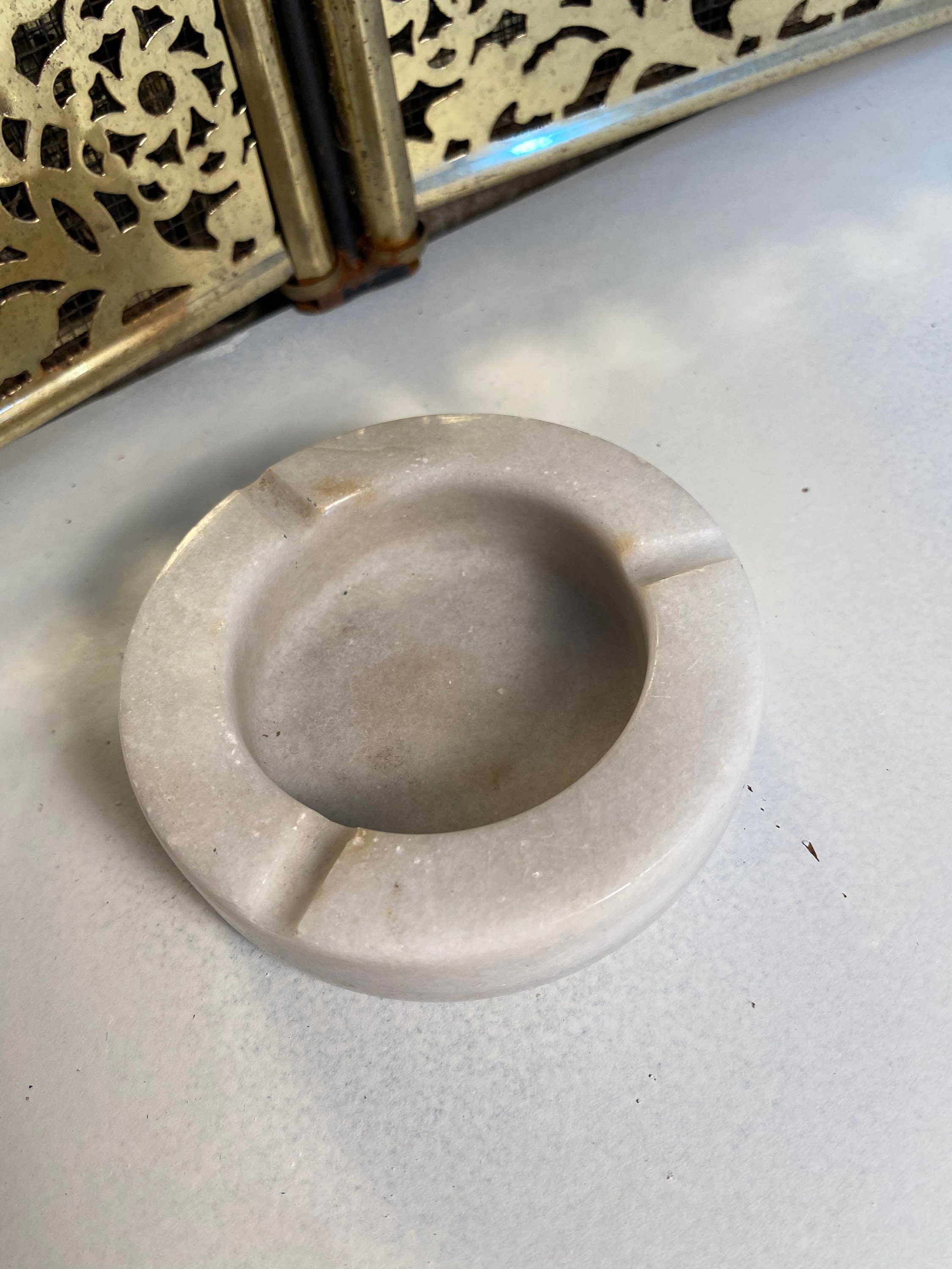 Vintage Marble Ashtray - Etsy