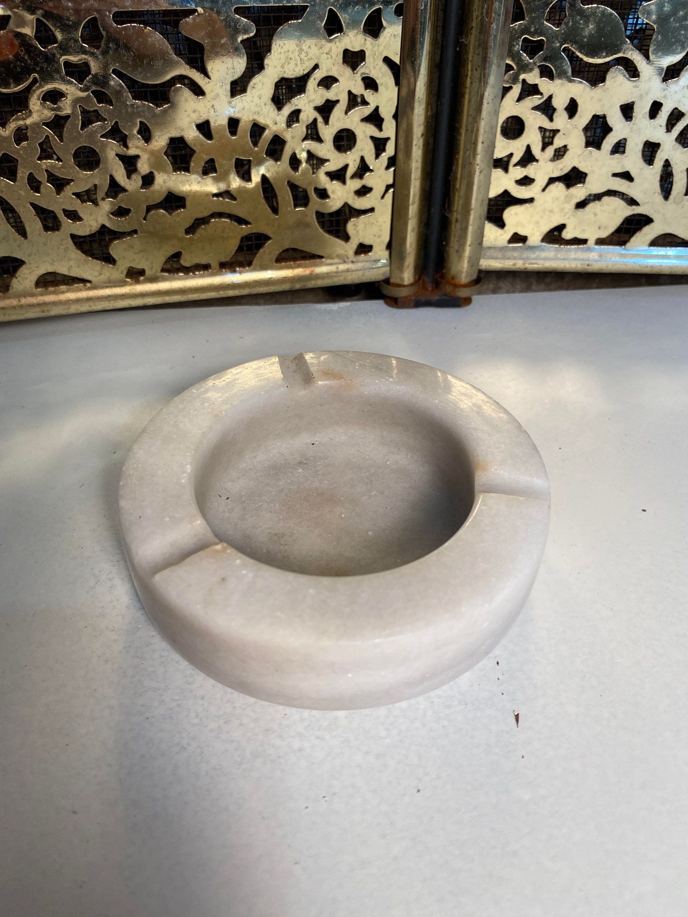 Vintage Marble Ashtray - Etsy