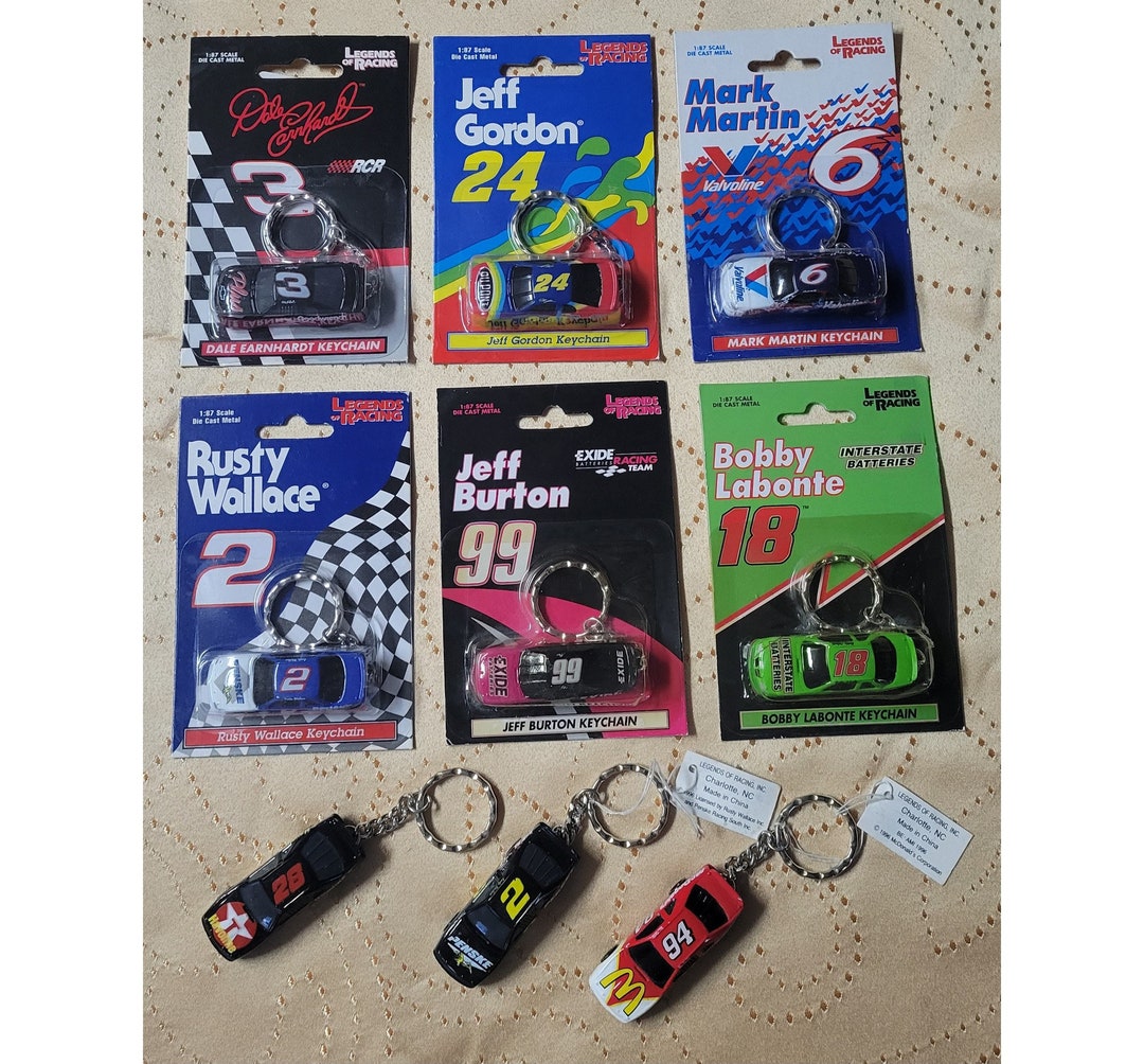 Vintage Legends of Racing Nascar Keychain Key Chain Earnhardt Gordon ...