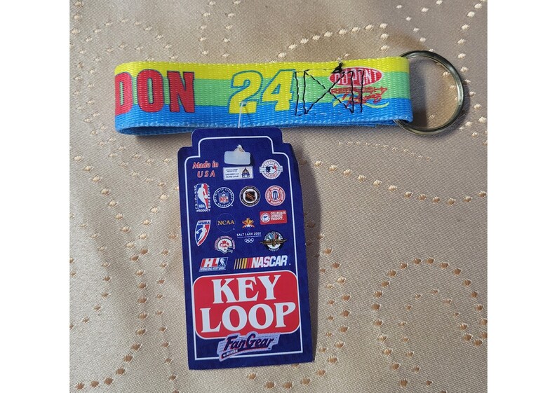 Vintage Nascar Keychain Key Loop Key Chain Gordon Jarrett Labonte Rusty ...