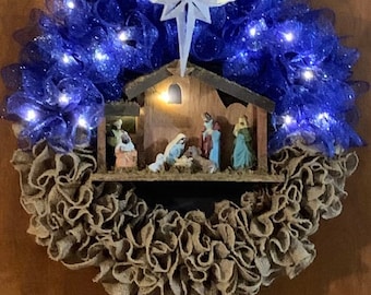 Holy Family Wreath Jesus Wreath Nativity Christmas Wreath - Etsy