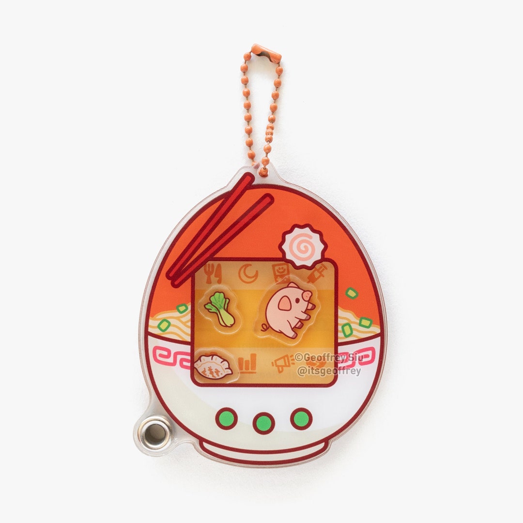 Ramen Virtual Pet Fillable Shaker Keychain - Etsy