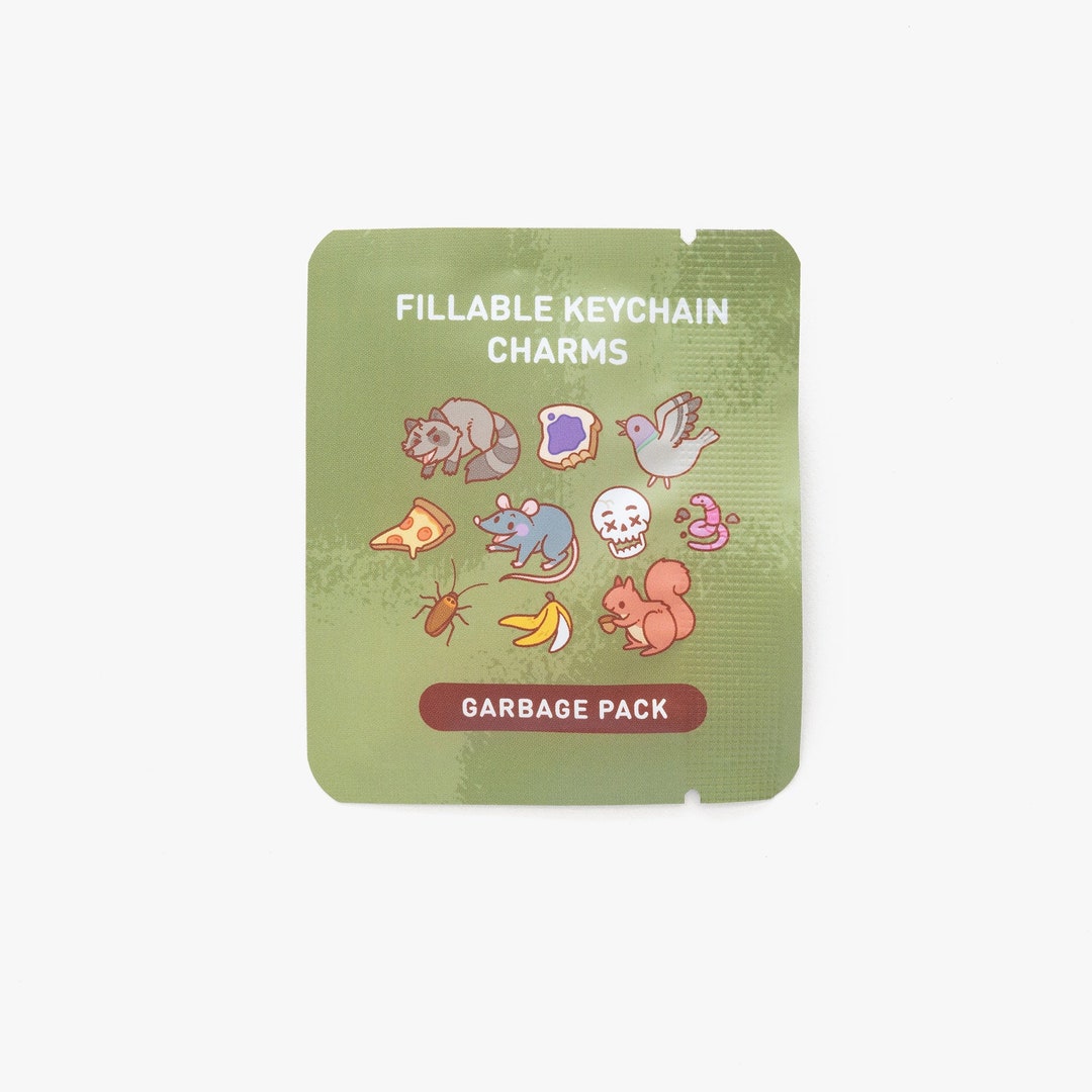 Garbage Fillable Keychain Charms Booster Pack - Etsy