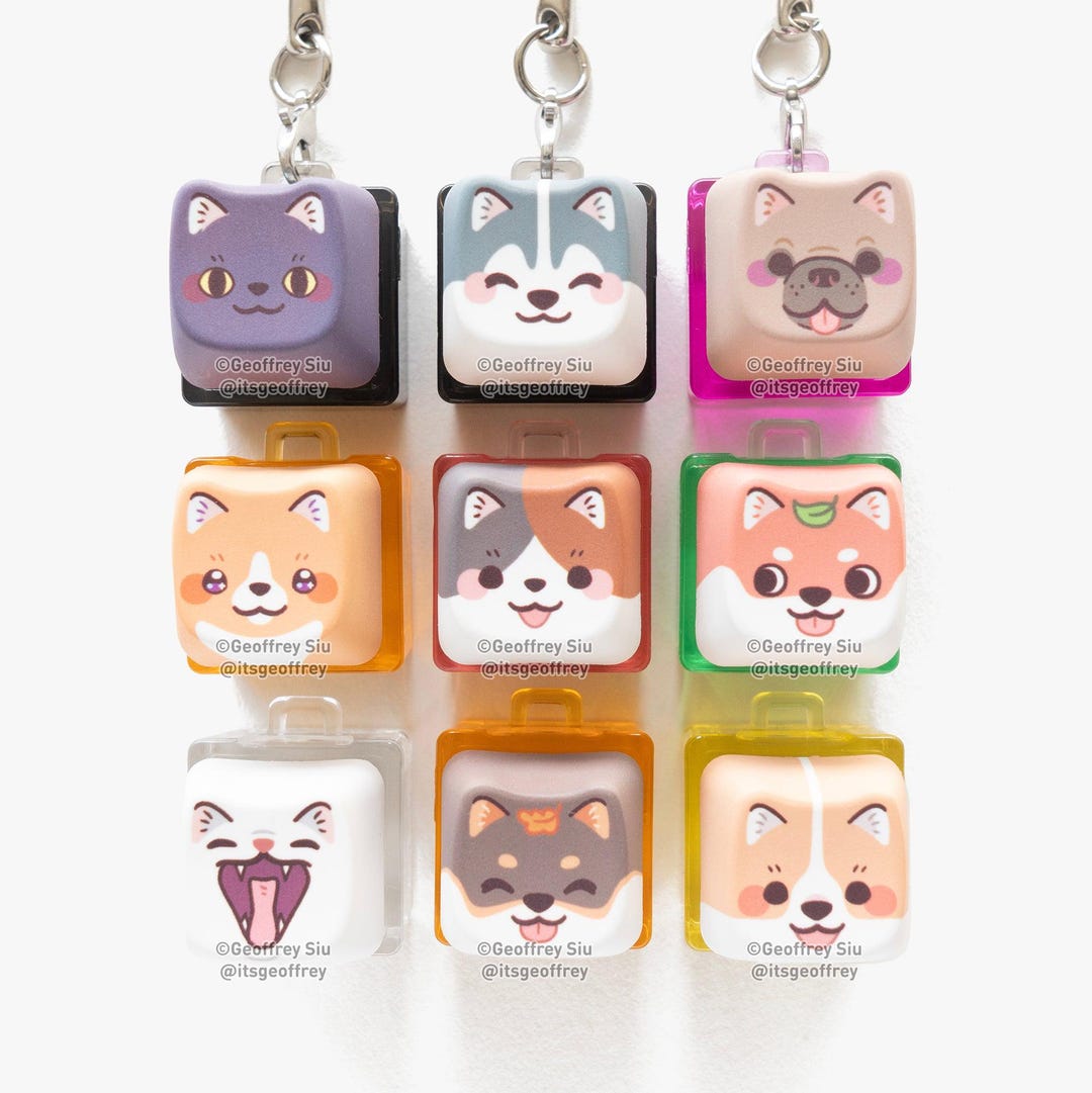 Series 3 Cats and Dogs Clicky Keychain Blind Bag - Etsy
