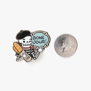 Bone Jour Skeleton Hard Enamel Pin - Etsy