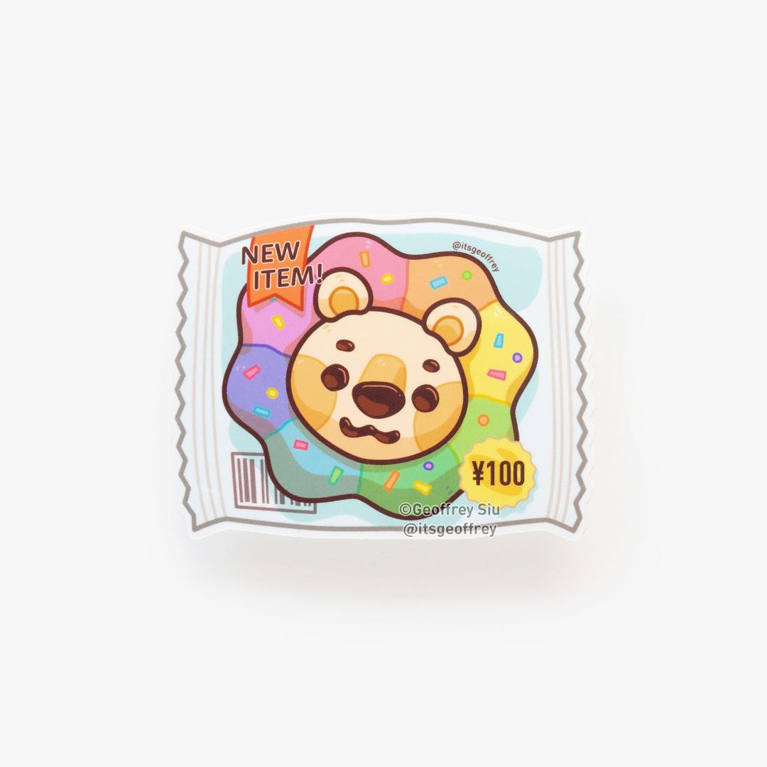 Rainbow Lion Bread Vinyl Sticker - Etsy
