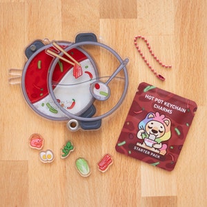 Hot Pot Fillable Shaker Keychain (3.625") - Etsy