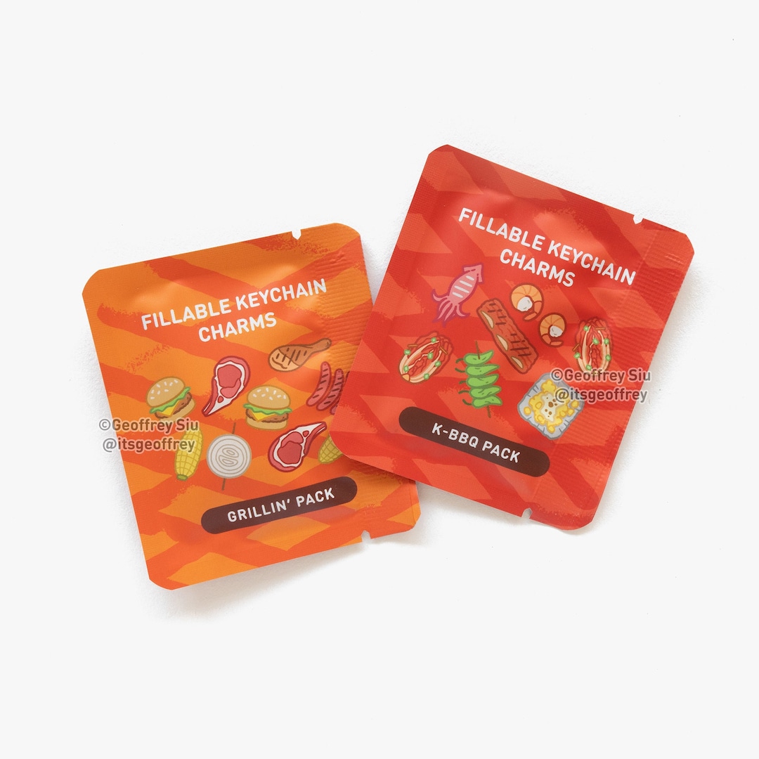 BBQ Grill Fillable Keychain Charms Blind Booster Packs - Etsy