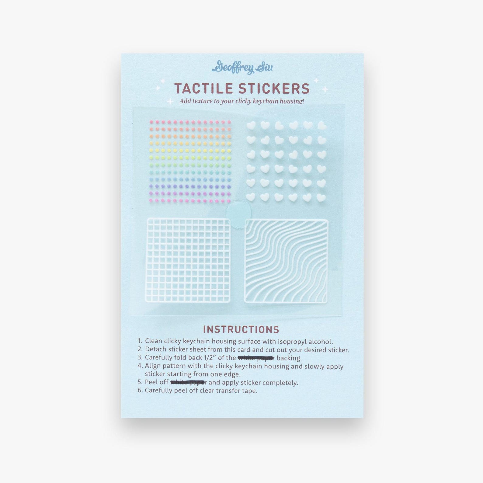 Tactile Stickers (for Clicky Keychains) - Etsy