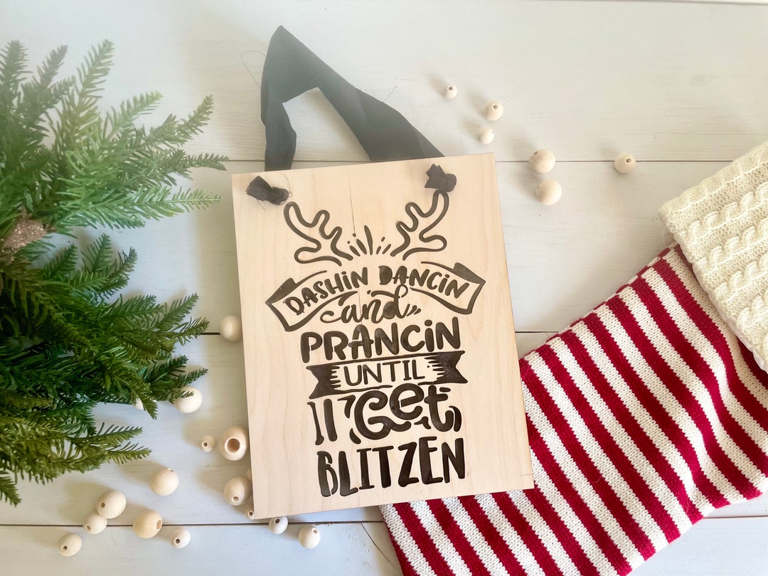 Reindeer Sign, Alcohol Reindeer Sign, Christmas Sign, Holiday Decor ...