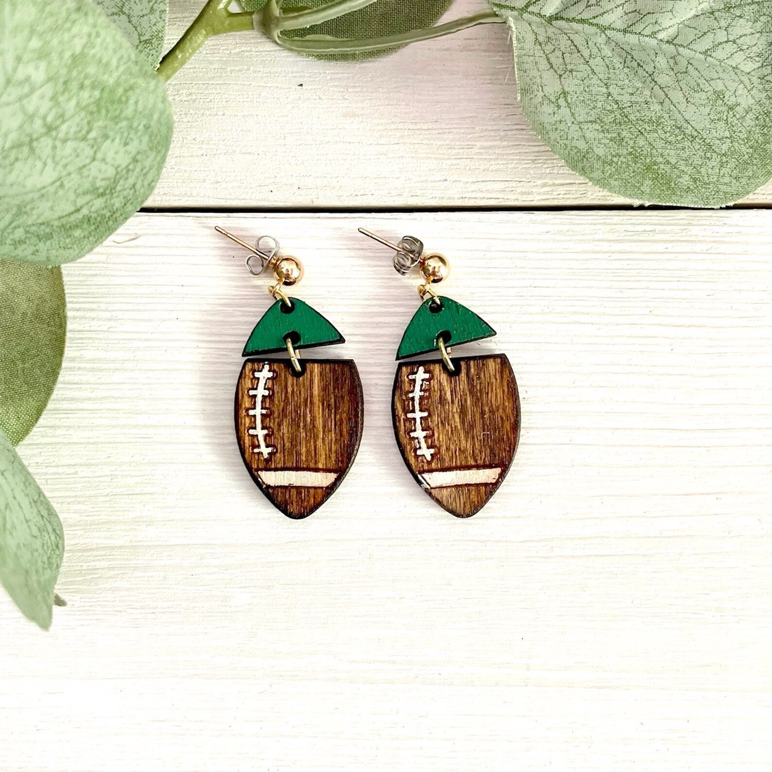 Football Game Day Earrings Customize Football Earrings - Etsy