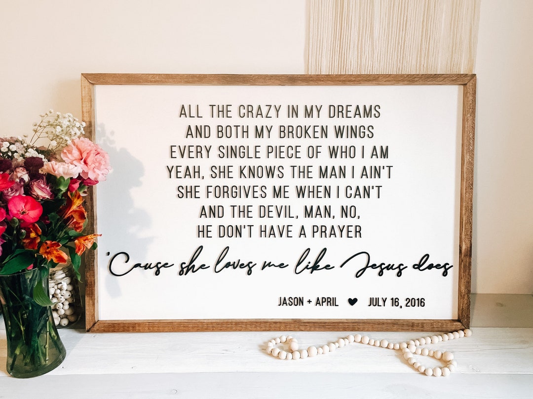 Wedding Song Wood Sign - LARGE VERSION, First Dance Lyrics ...
