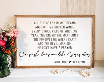 Wedding Song Wood Sign, First Dance Lyrics, Personalized Wedding Gift ...