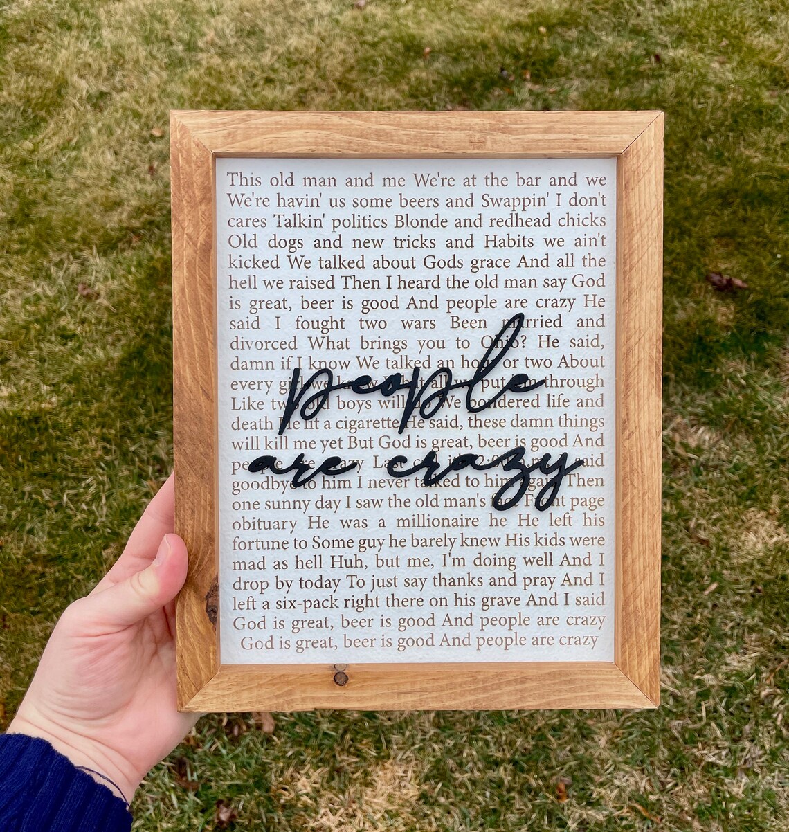 Song Lyrics Frame Wood 3D Sign Custom Song Wall Art Laser | Etsy