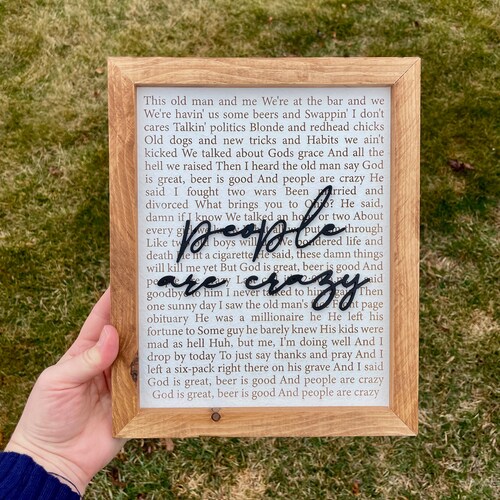 Song Lyrics Frame Wood 3D Sign Custom Song Wall Art Laser - Etsy