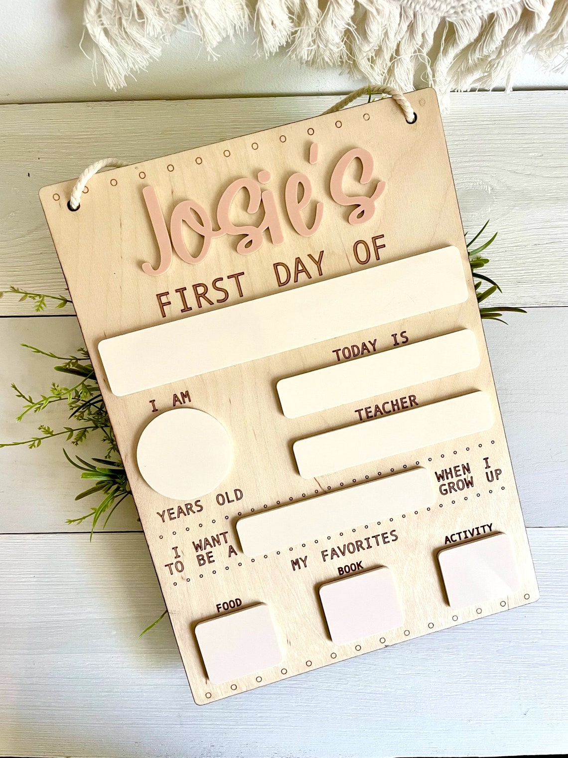 First Day of School Sign Personalized Back to School Sign - Etsy