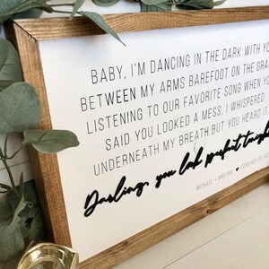 Wedding Song Wood Sign, First Dance Lyrics, Personalized Wedding Gift ...