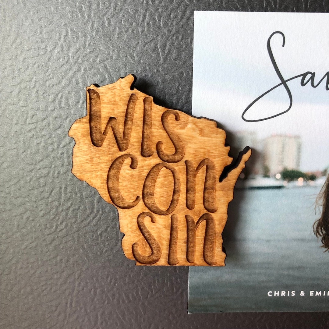 Wood Engraved State Magnet, Wood Magnet, State Sign - Etsy