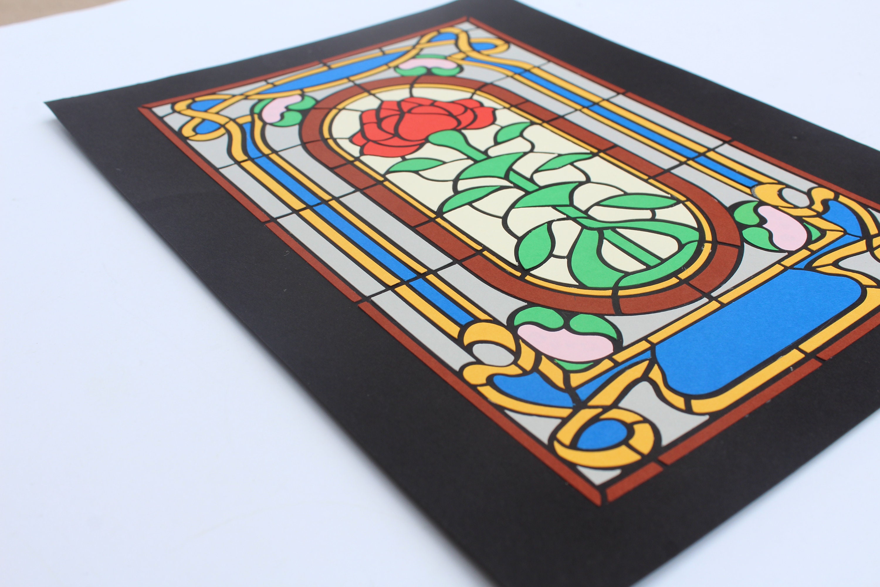 Stranger Things stained Glass Style Paper Art - Etsy