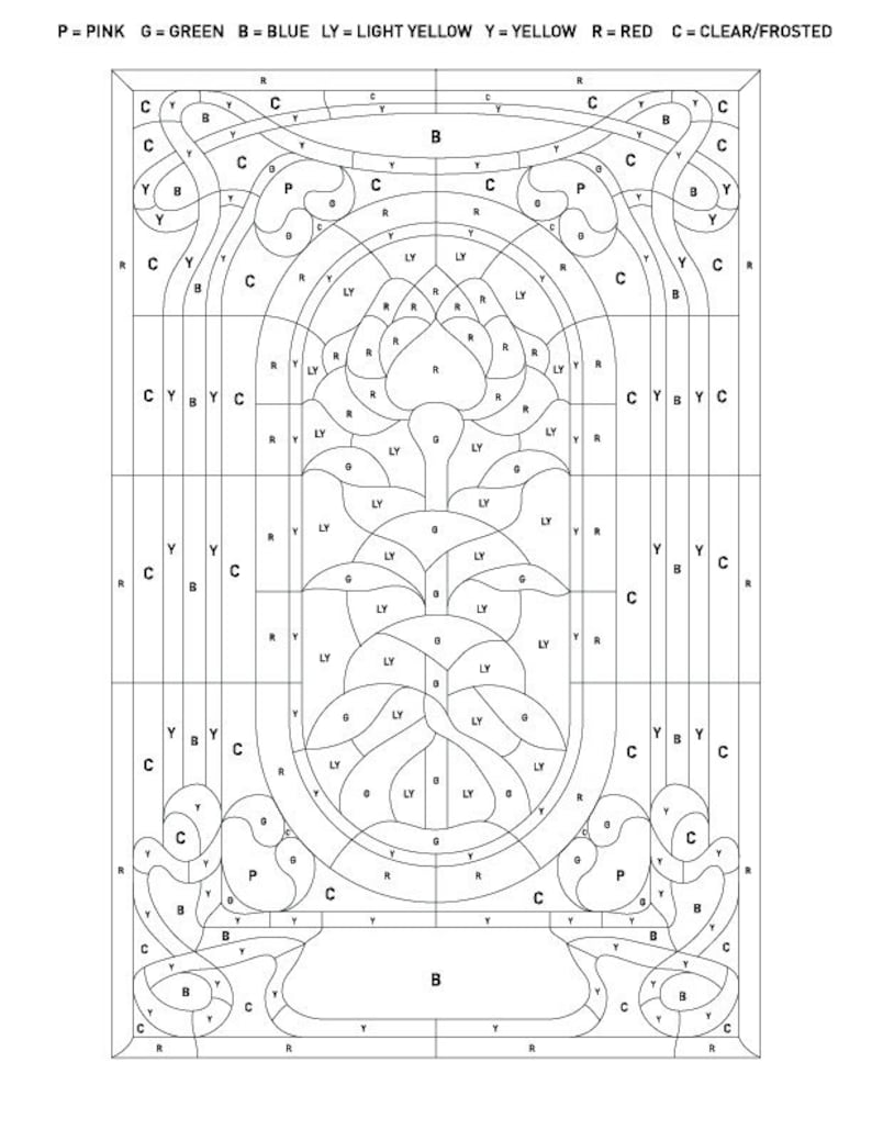 Stranger Things 4 Stained Glass Rose Pattern for Stained Glass *digital ...
