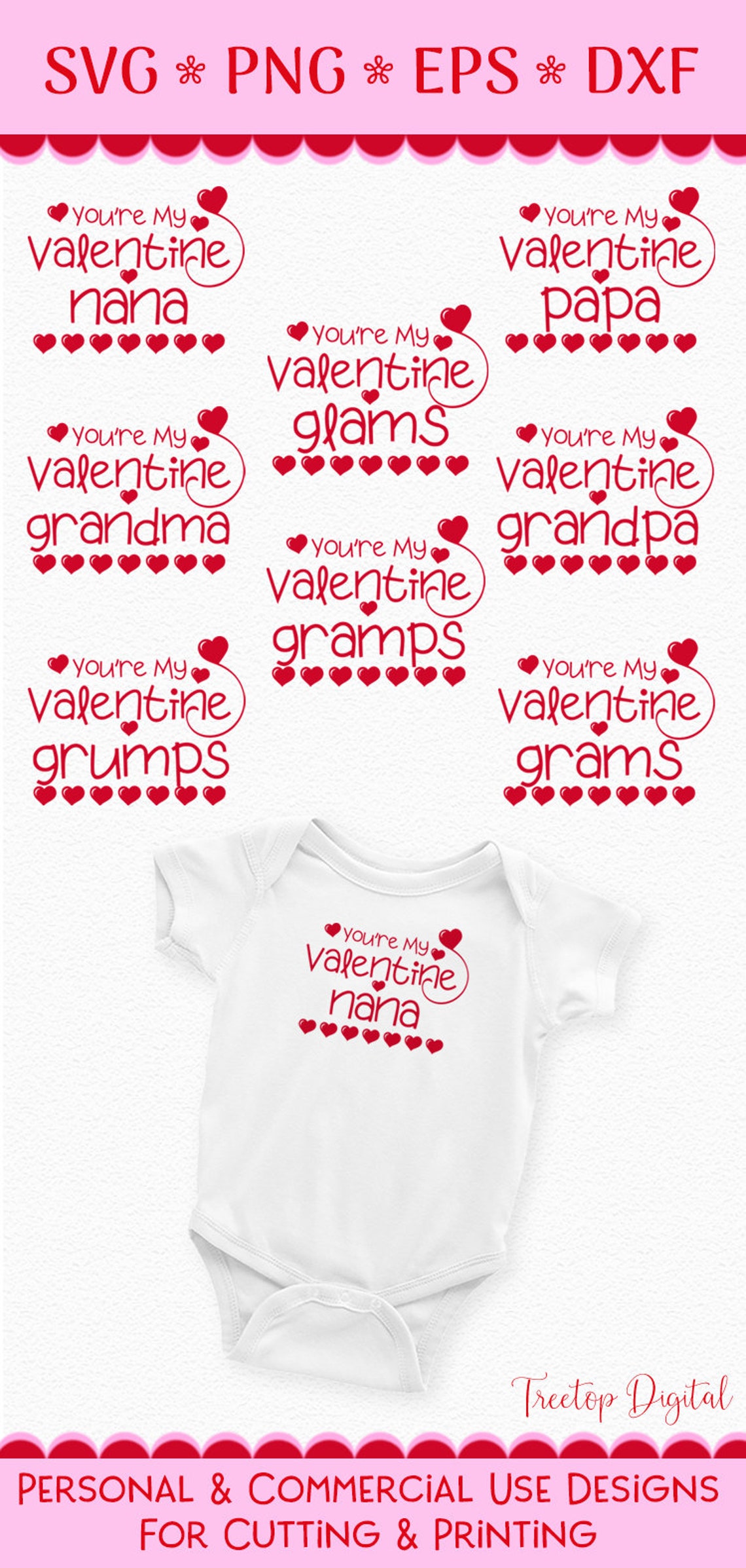 You're My Valentine for Grandma Grandpa, Nana Papa, Valentine for ...
