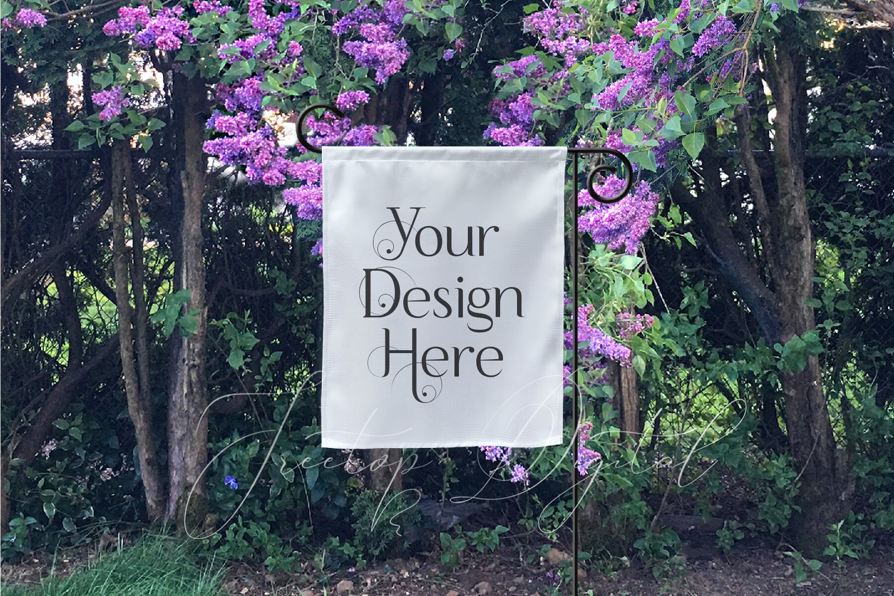 Yard Flag Mockup, Garden Flag Mockup for SVG or Sublimation Designs ...