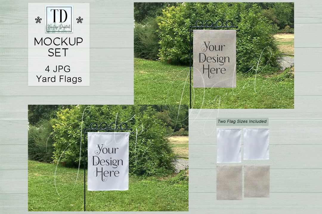 Yard Flag Mockup for Spring, Garden Mockup for SVG or Sublimation ...