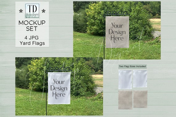 Yard Flag Mockup for Spring Garden Mockup for SVG or | Etsy