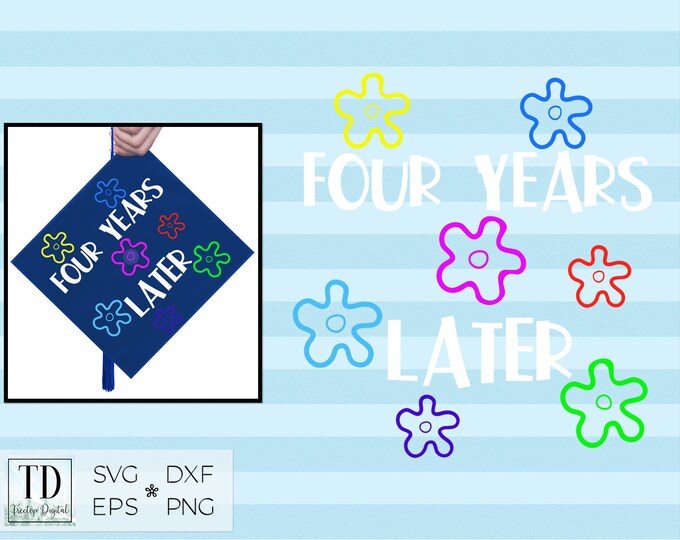 Graduation Cap Design / Four Years Later / Graduating Class of - Etsy