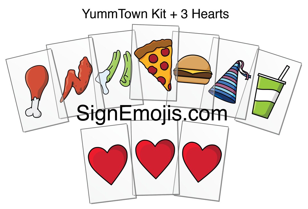 Custom 11 Emoji Readerboard Yumm Town Kit 3 FREE Hearts - Etsy