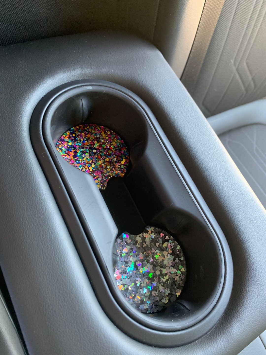 Customizable Glitter Resin Car Coasters - Etsy