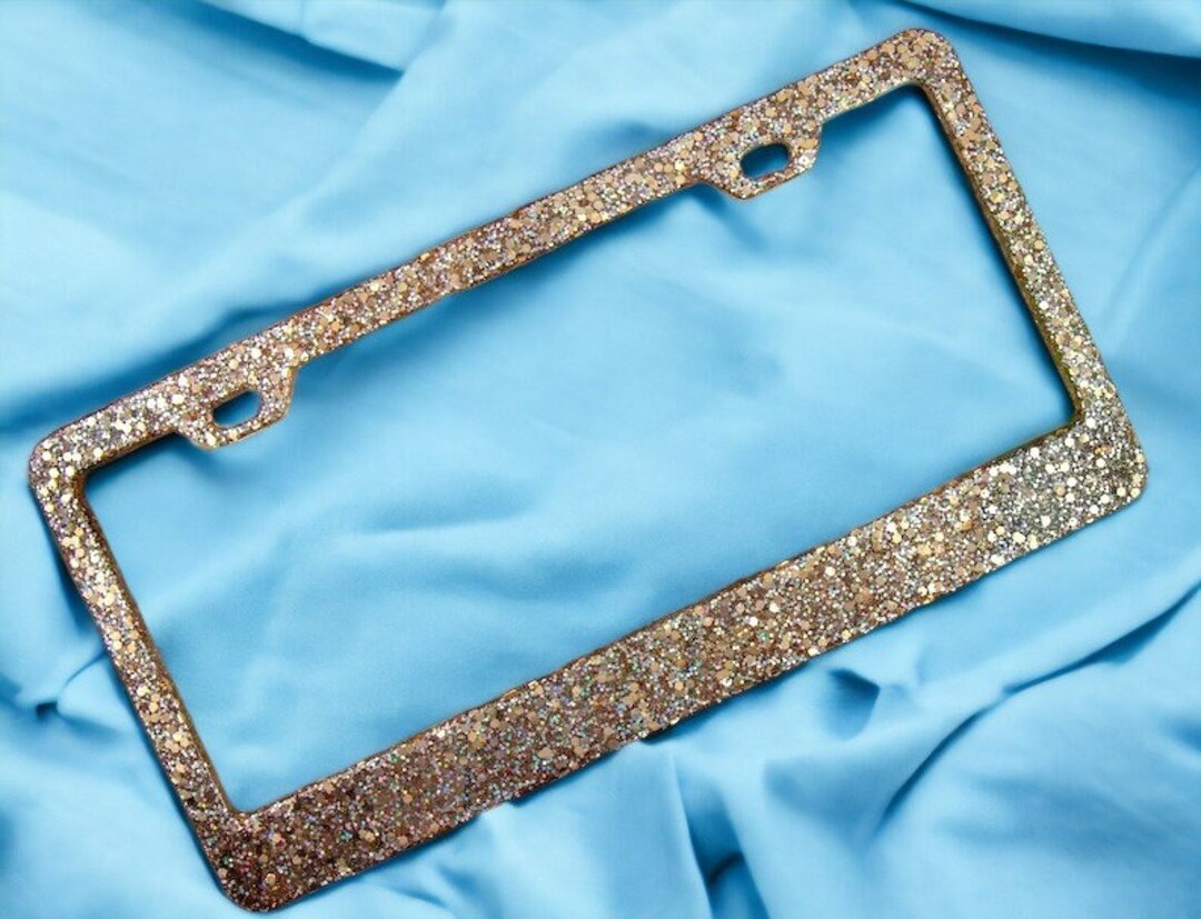Customizable Glitter Resin License Plate Frame - Etsy