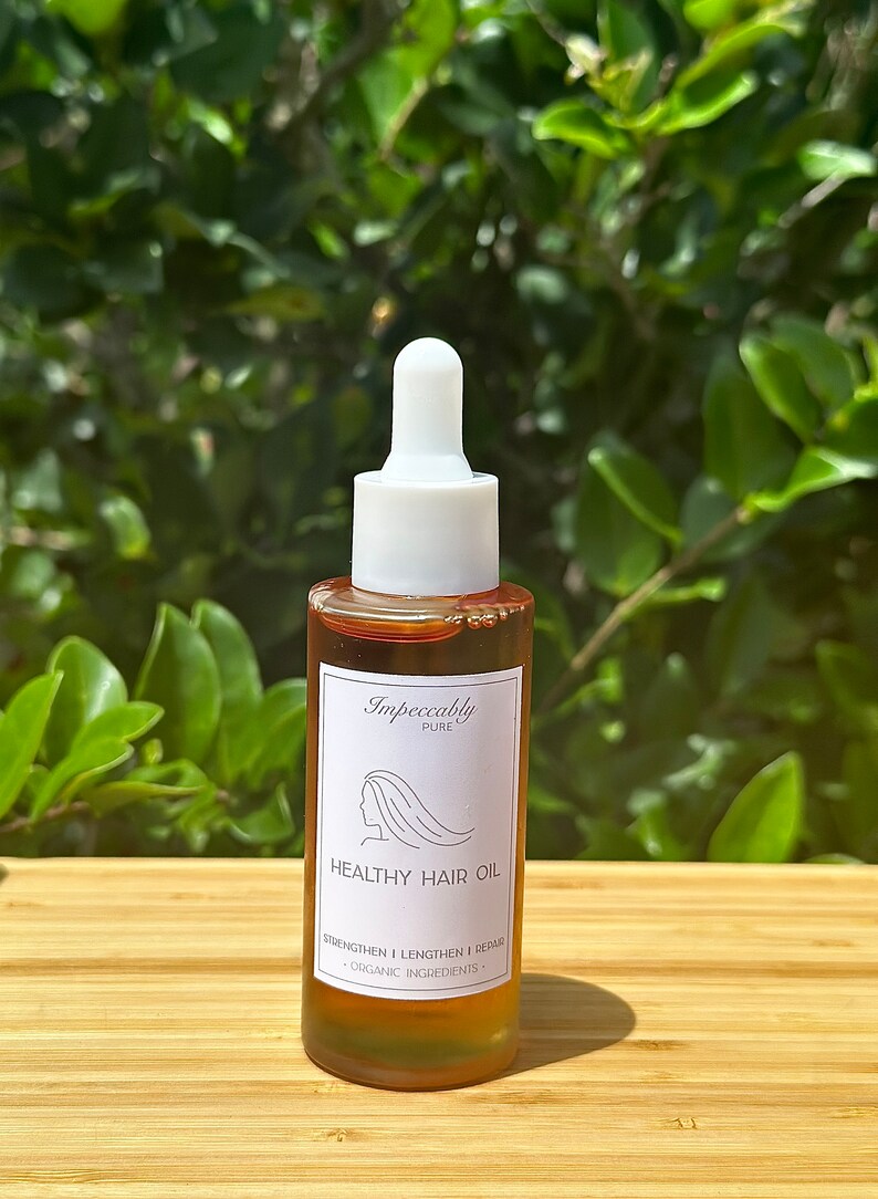 Organic Hair Growth Oil in Glass Bottle - Etsy