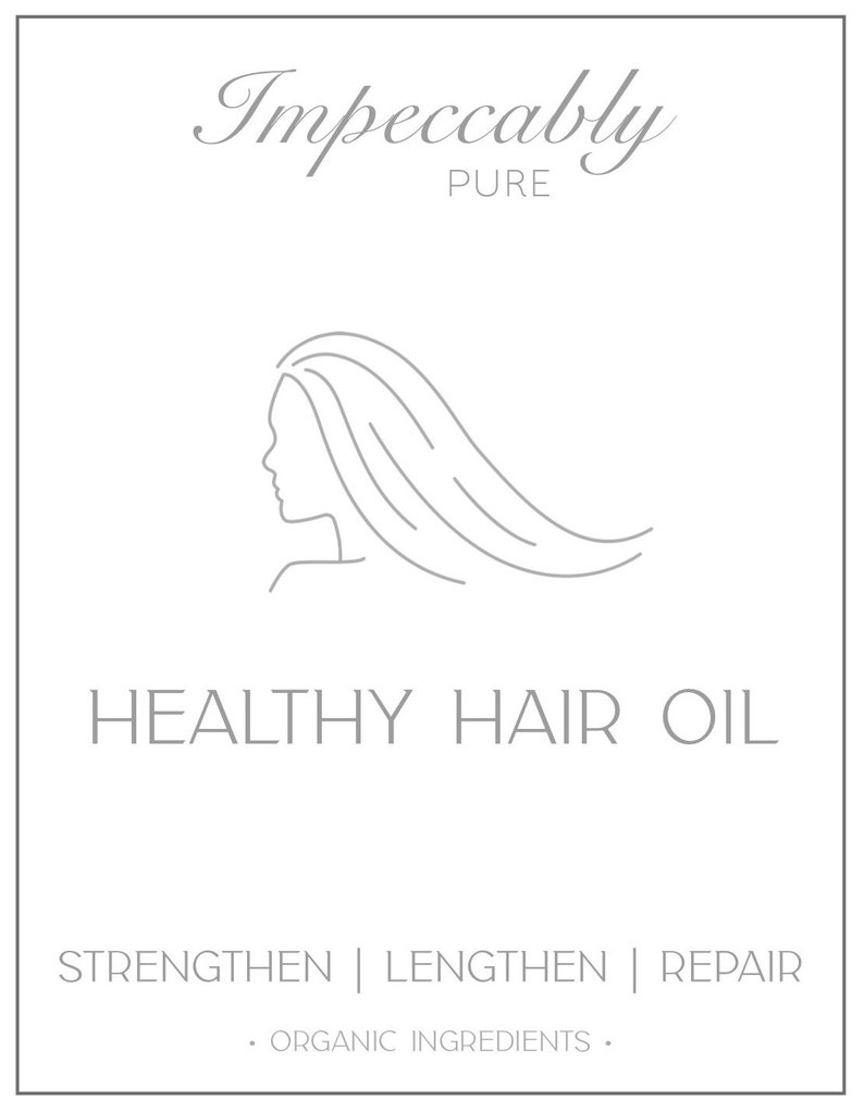 Organic Hair Growth Oil in Glass Bottle - Etsy
