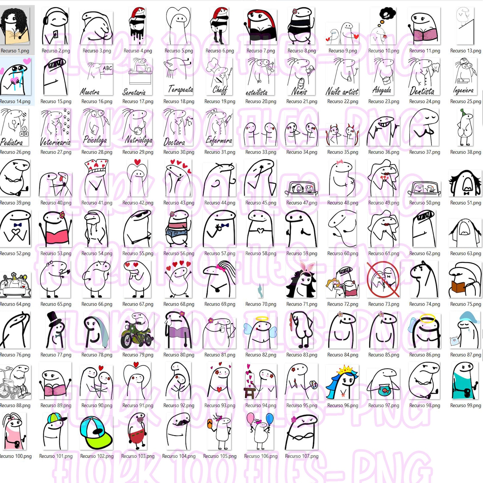 100 Florks Deformitos-memes Png Fondo Transparente - Etsy Singapore