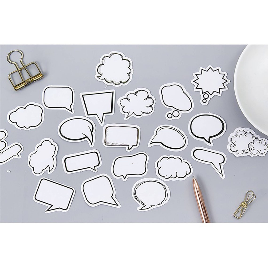 Speech Bubble Stickers Cartoon Strip Stickers Writable - Etsy UK