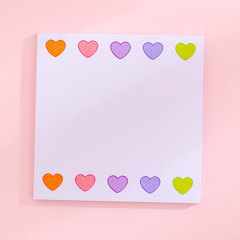 Polka Dot Sticky Notes Love Heart Sticky Notes Kawaii Memo - Etsy