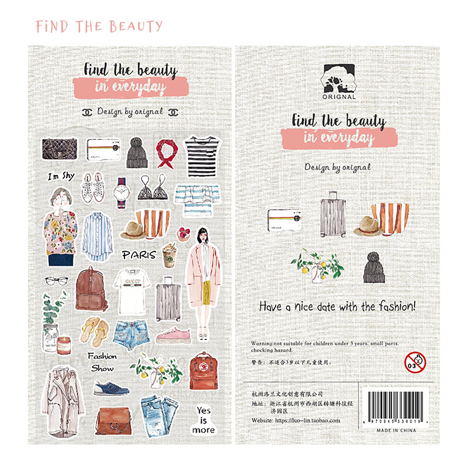 Lifestyle Stickers Daily Life Stickers Outfit Stickers OOTD - Etsy UK