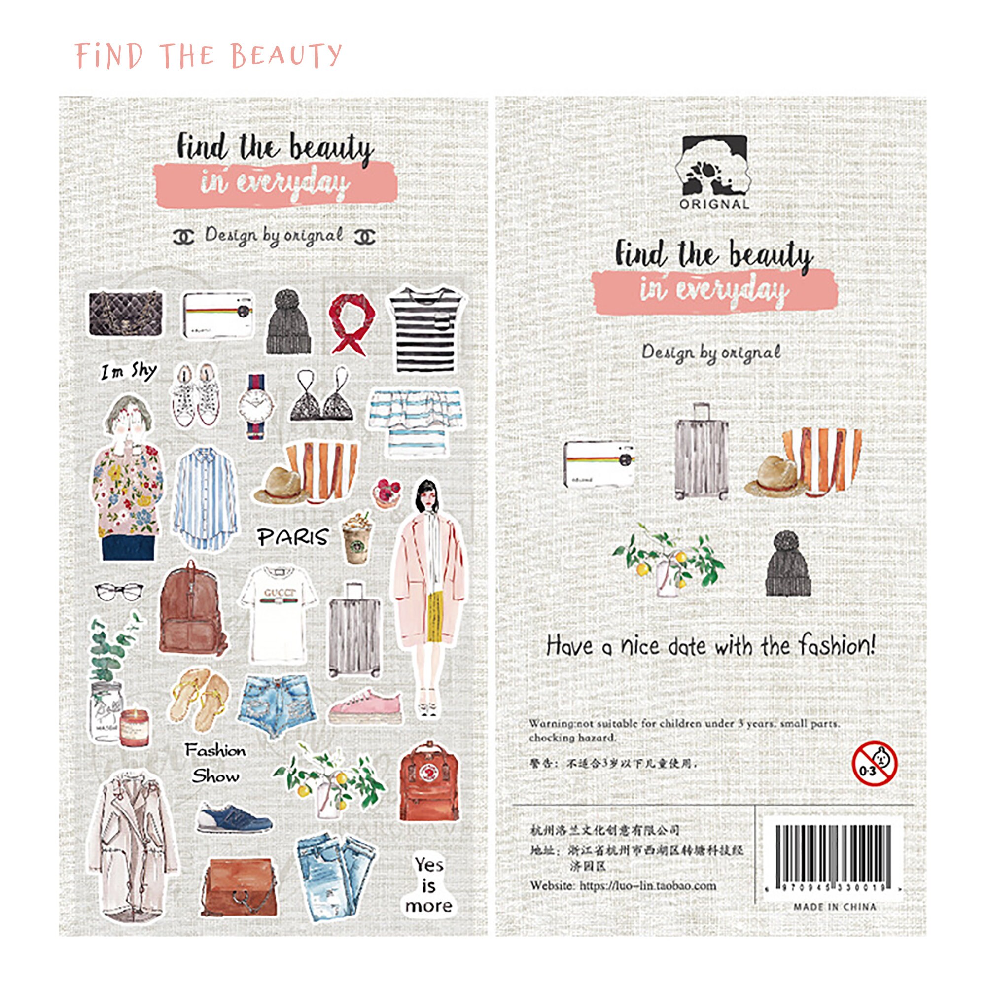 Lifestyle Stickers Daily Life Stickers Outfit Stickers OOTD - Etsy UK