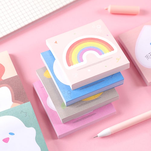 Cute Sticky Notes Rainbow Peach Sticky Notes Colourful - Etsy