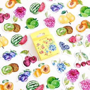 Fruit Stickers, Berry Stickers, Snack Stickers, Watercolour Sticker ...