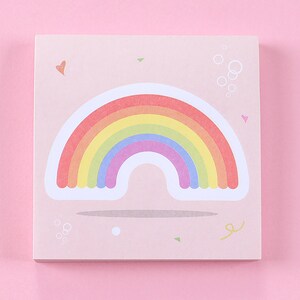 Cute Sticky Notes, Rainbow, Peach Sticky Notes, Colourful Cartoon Notes ...