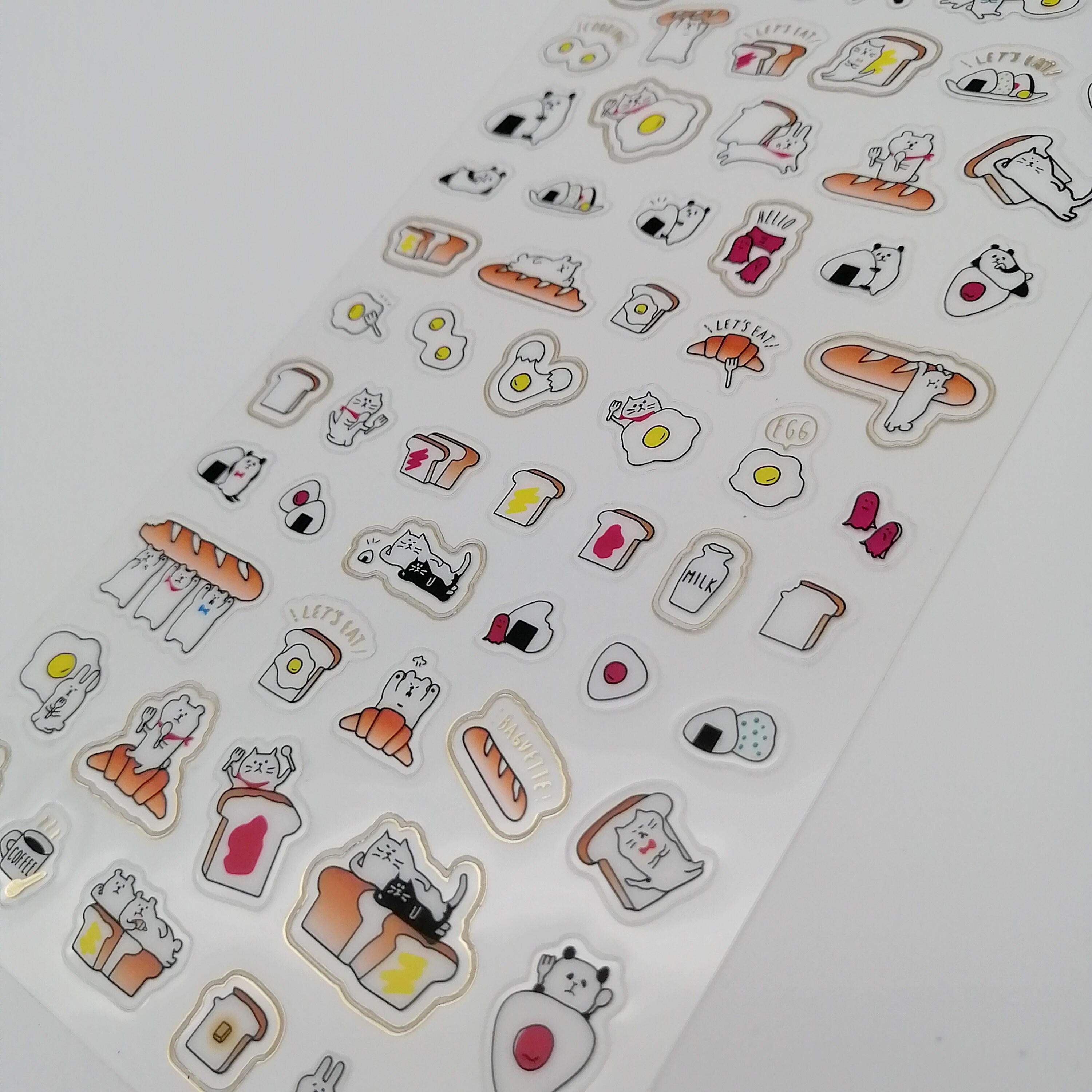 Kawaii Food Stickers Hungry Cat Stickers Fried Egg Stickers - Etsy UK